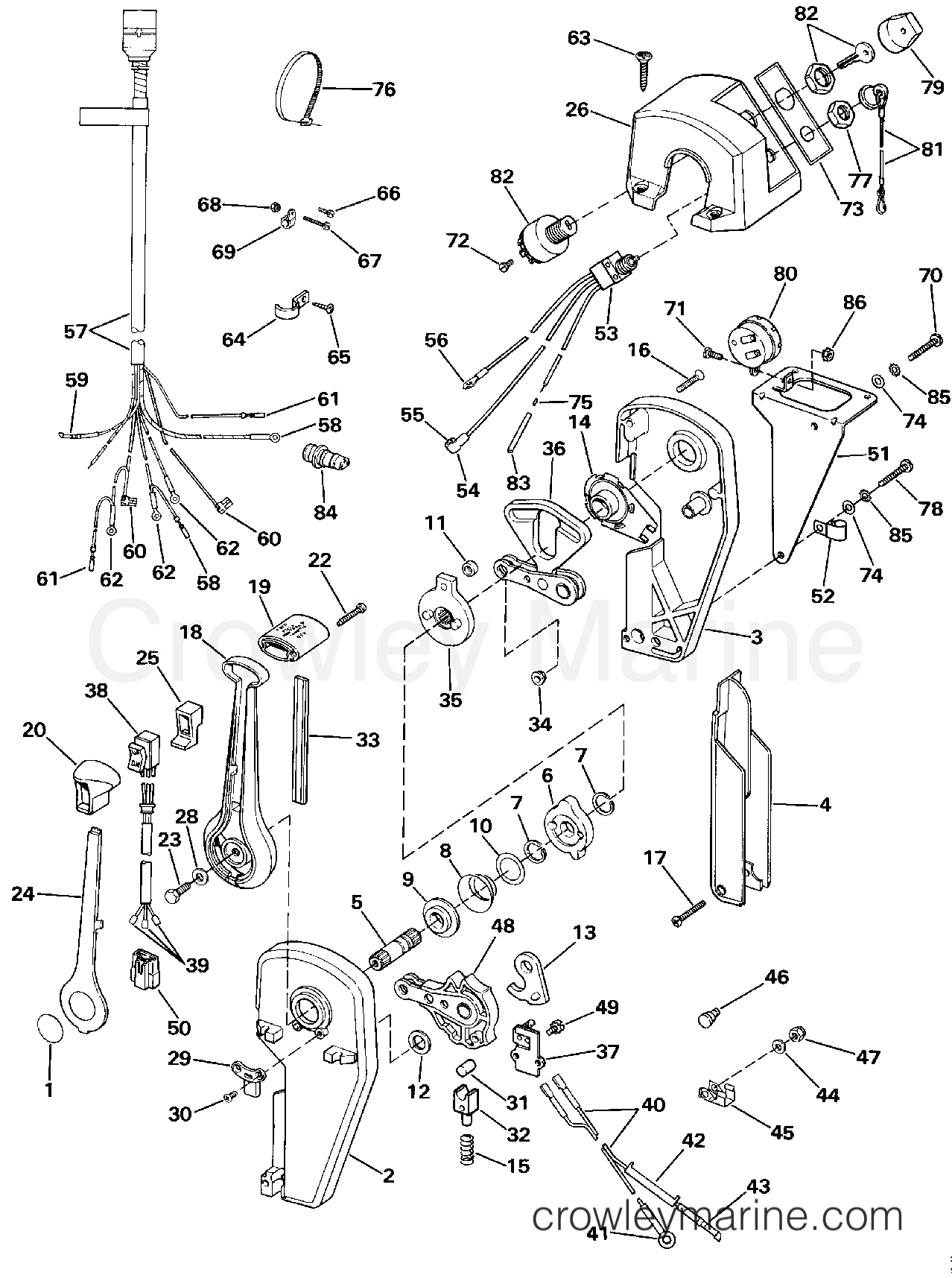 REMOTE CONTROL - BINNACLE - SINGLE LEVER - PREWIRED - 1987 Rigging ...