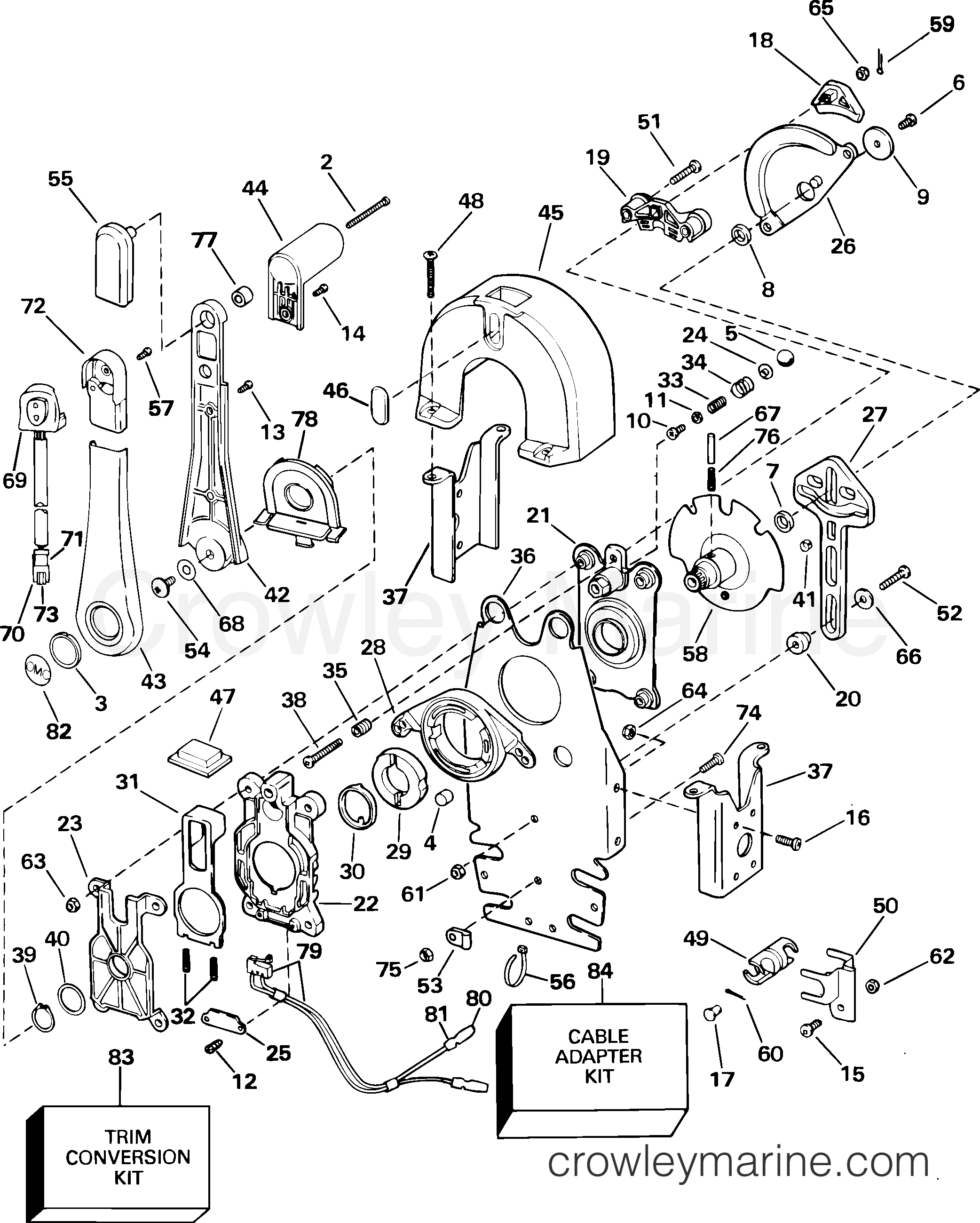 REMOTE CONTROL - BINNACLE - SINGLE LEVER - 2001-2004 Rigging ...