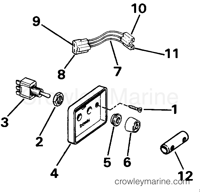TRIM/TILT SWITCH CONVERSION KIT-DUAL ENGINE - 1986 Rigging OMC Stern ...