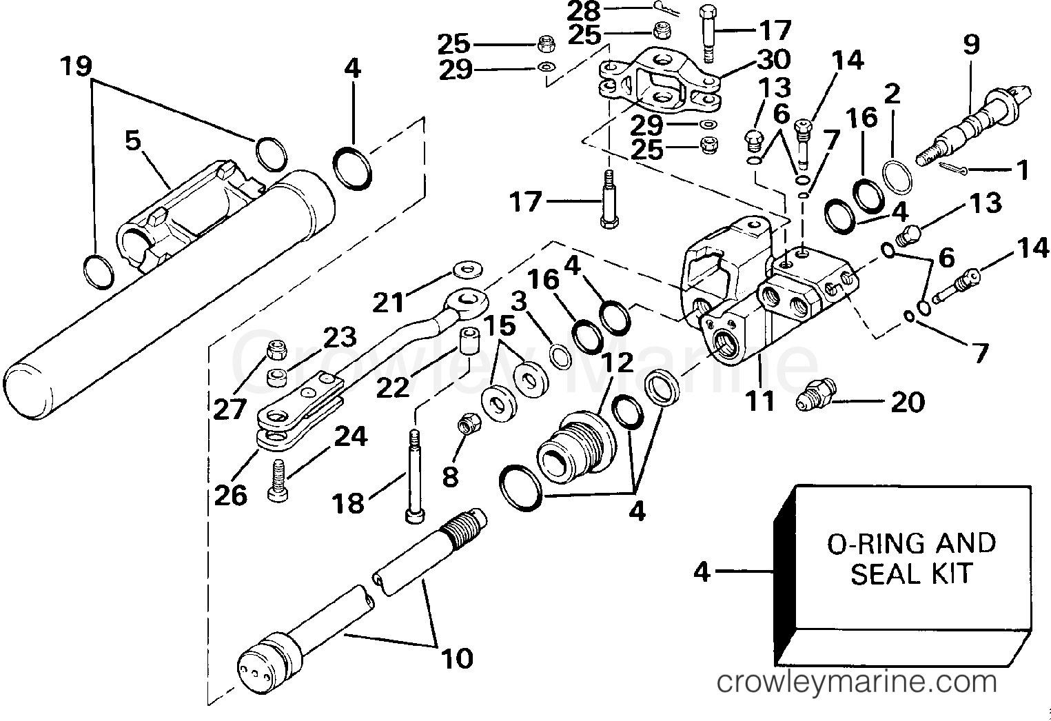 CYLINDER & VALVE ASSEMBLY - 1990 Outboard 200 VE200SLESE | Crowley Marine