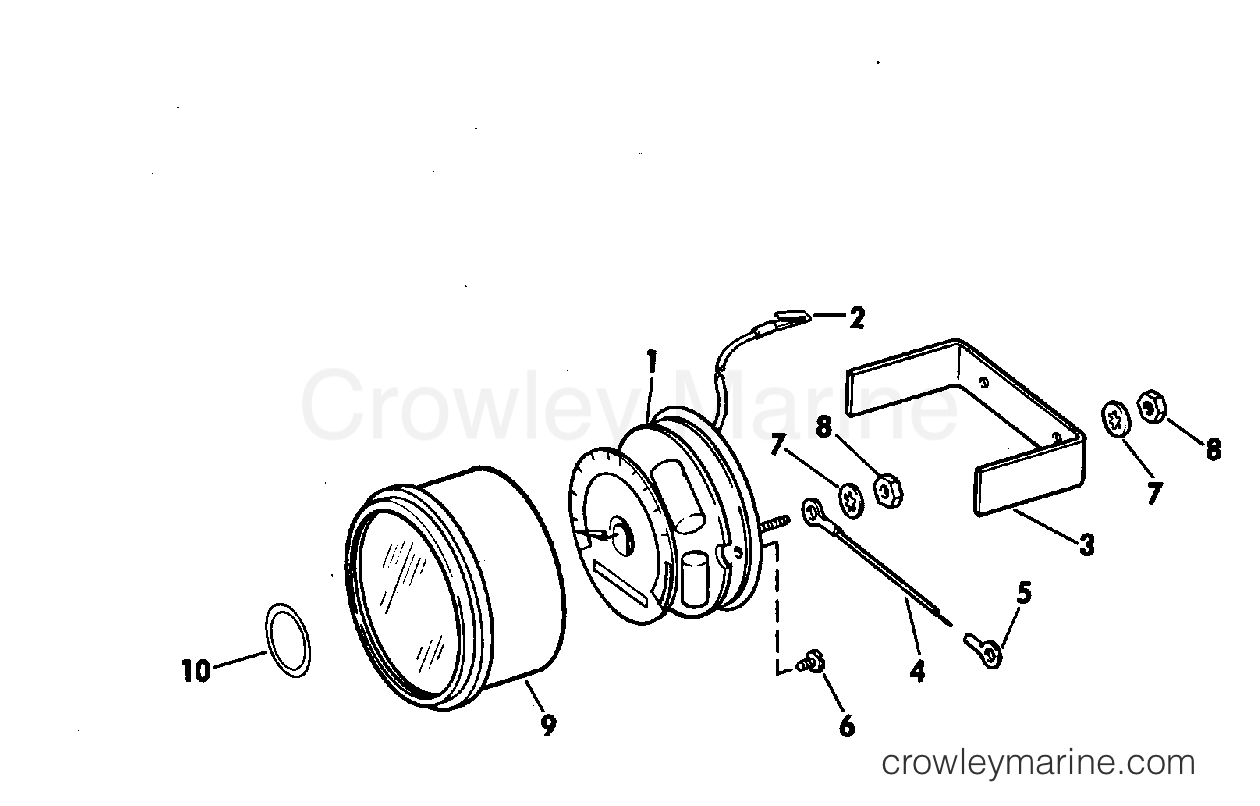 FLUSH MOUNT TACHOMETER GROUP - 1968 Stern Drive 120 CU-16C | Crowley Marine