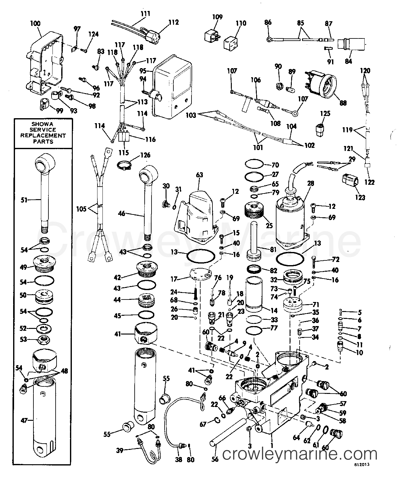 POWER TILT AND TRIM - 1982 Outboard 150 E150TRLCNM | Crowley Marine