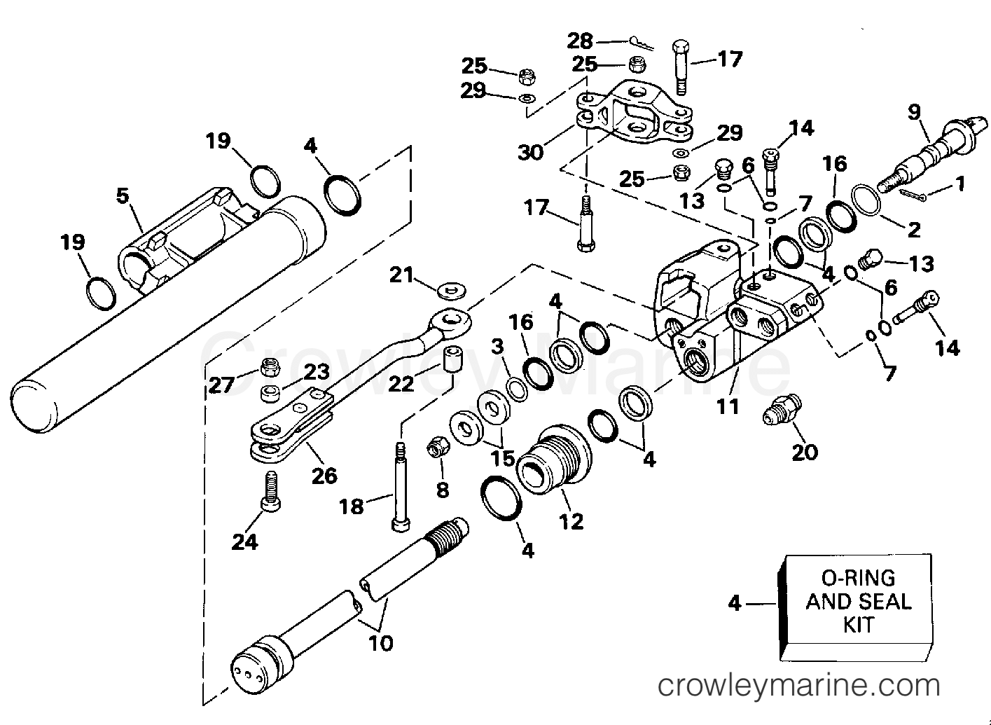CYLINDER & VALVE ASSEMBLY - 1992 Outboard 250 E250CXEND | Crowley Marine