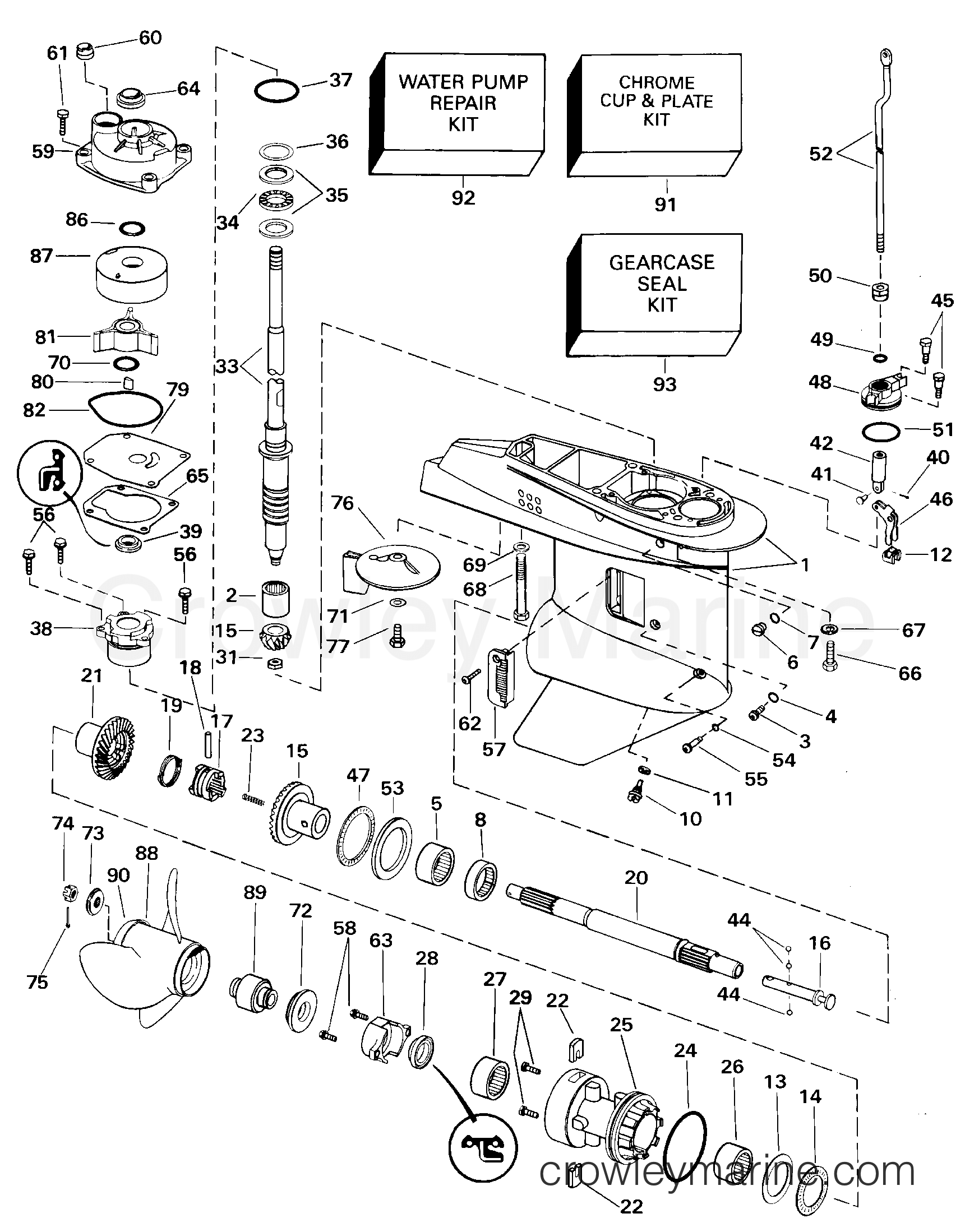 GEARCASE - 2000 Outboard 40 BJ40ELSSM | Crowley Marine