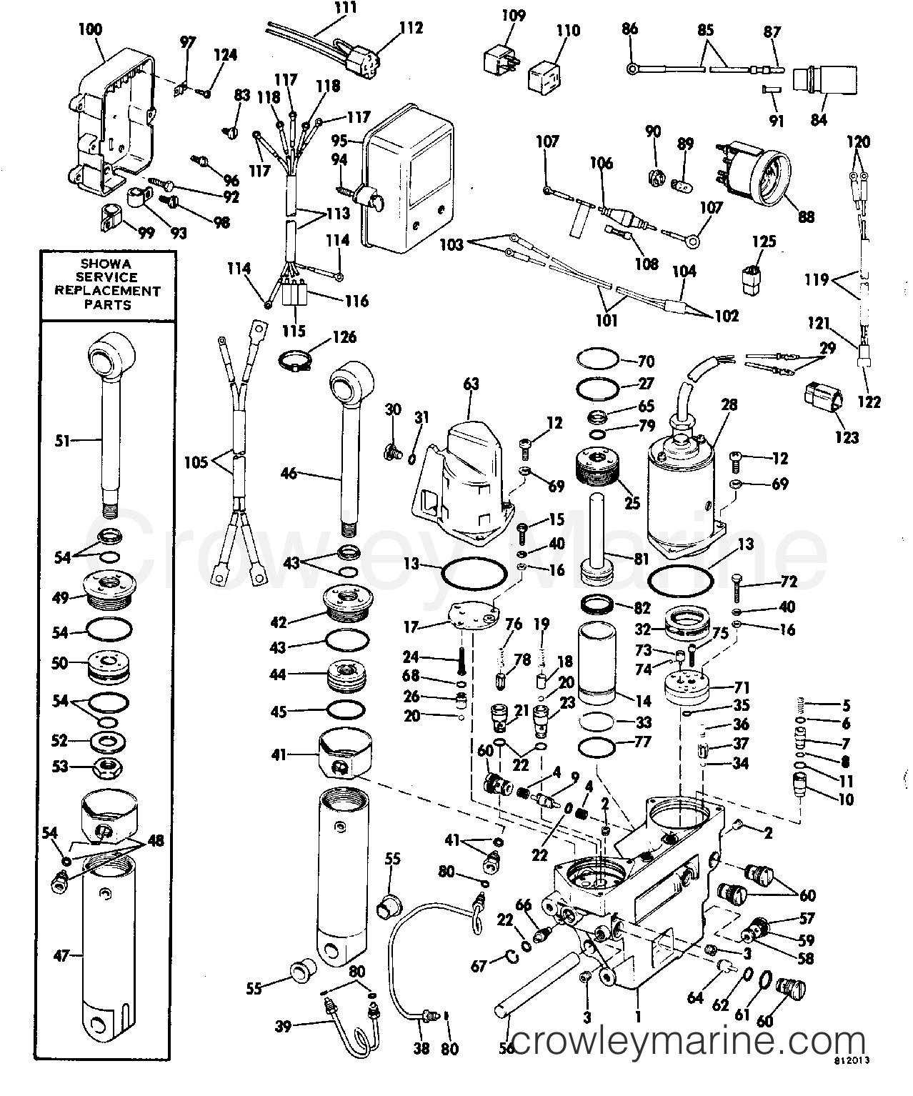 POWER TILT AND TRIM - 1982 Outboard 140 E140MLCNB | Crowley Marine