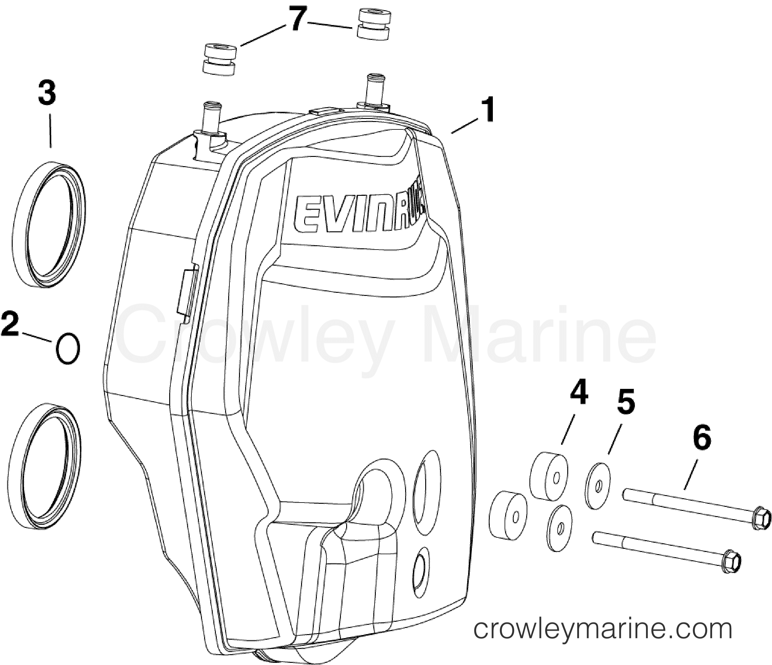 AIR SILENCER - 2007 Outboard 115 E115DSLSUC | Crowley Marine