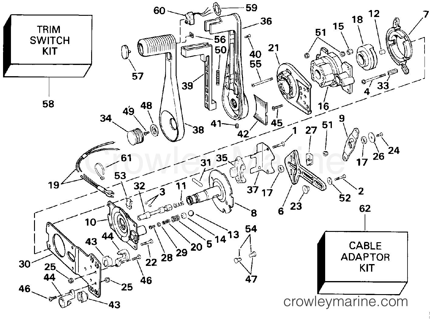 REMOTE CONTROL - CONCEALED SIDE MOUNT - 1990 Rigging Accessories Remote ...