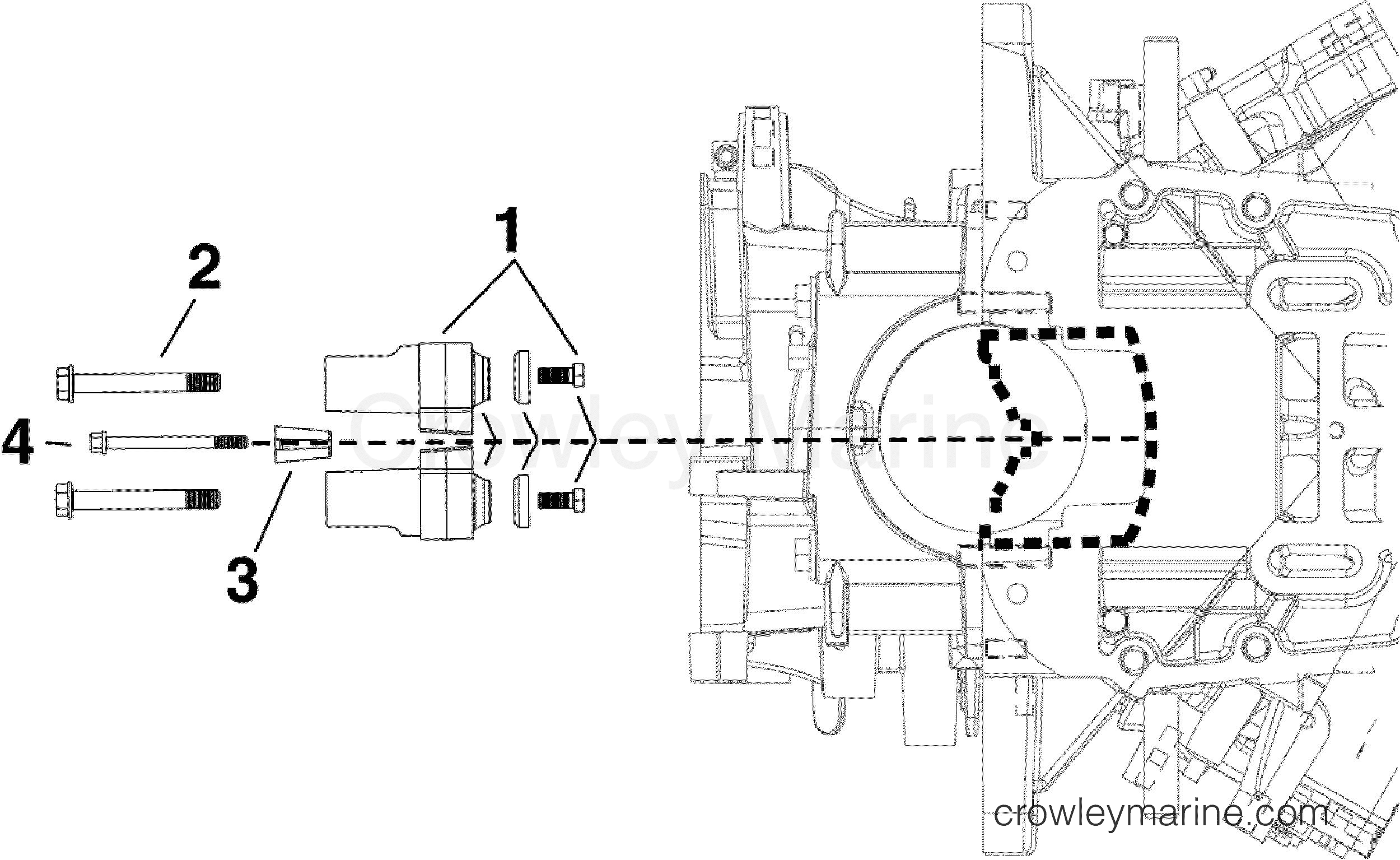 UPPER ENGINE MOUNTS - AB Outboard 175 E175DGXABG | Crowley Marine