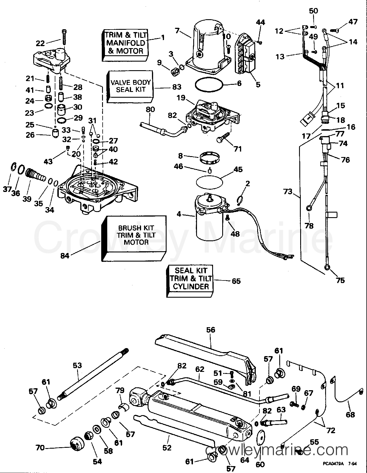 POWER TRIM AND TILT - 1995 Stern Drive 3 302CMHUB | Crowley Marine