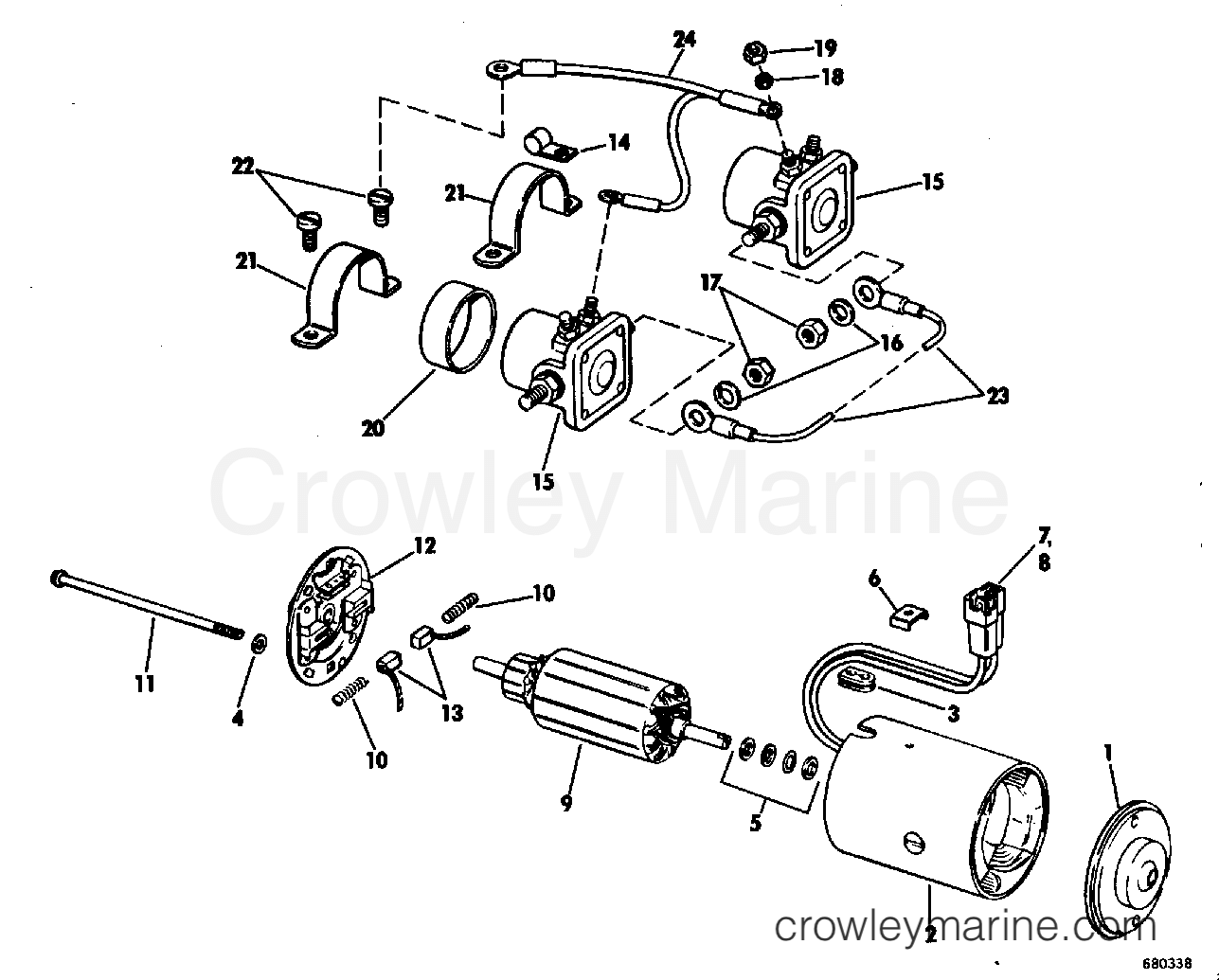 TILT MOTOR GROUP PRESTOLITE MODEL ETK-4102 - 1968 Stern Drive 185 KU ...