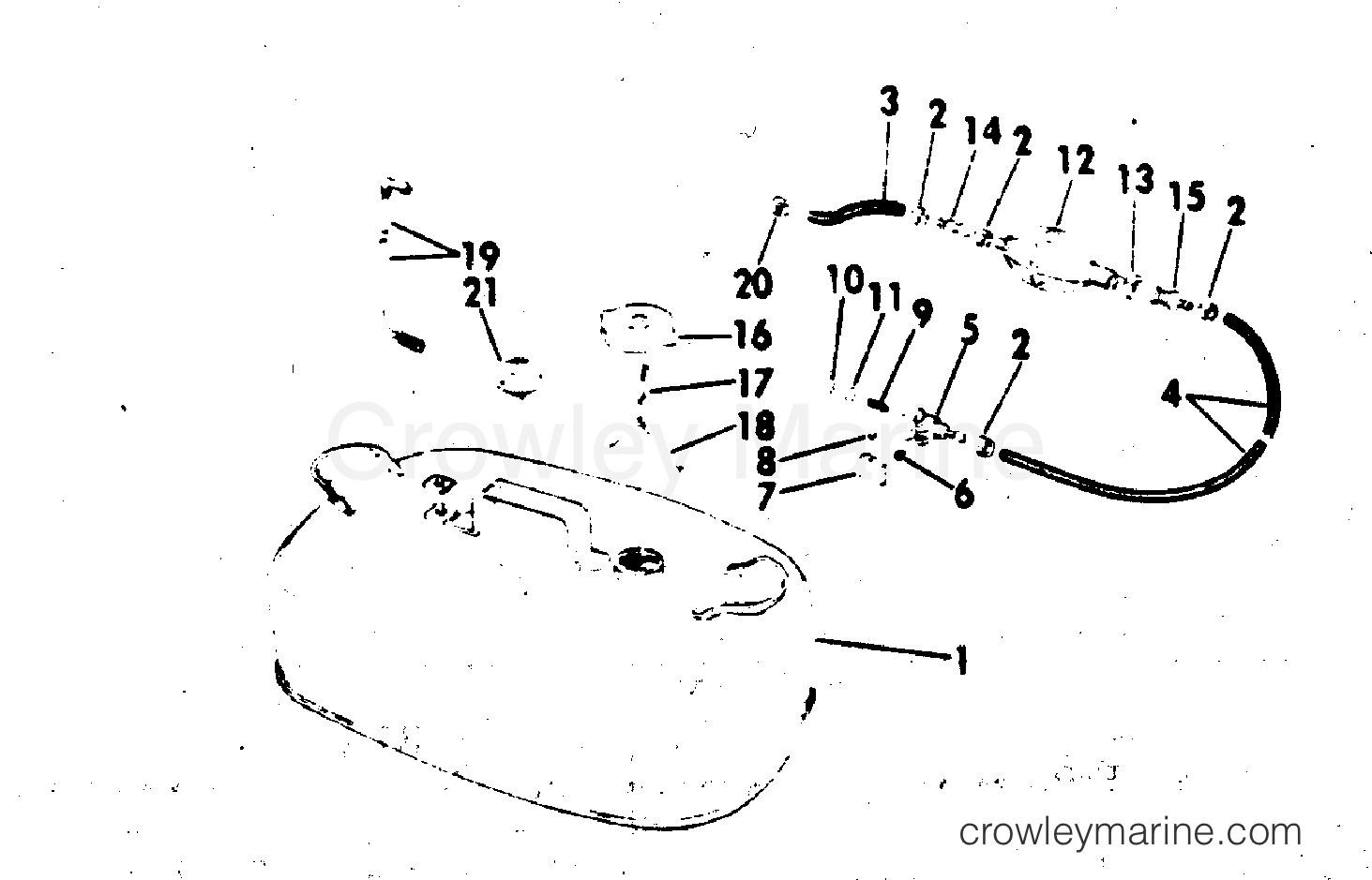 FUEL TANK - 1971 Outboard 4 4R71D | Crowley Marine