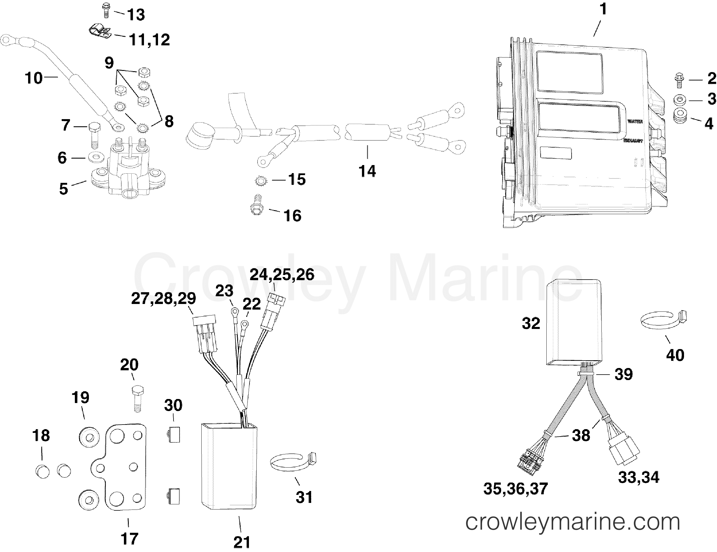 ELECTRICAL COMPONENTS - 2007 Outboard 115 E115DSLSUC | Crowley Marine