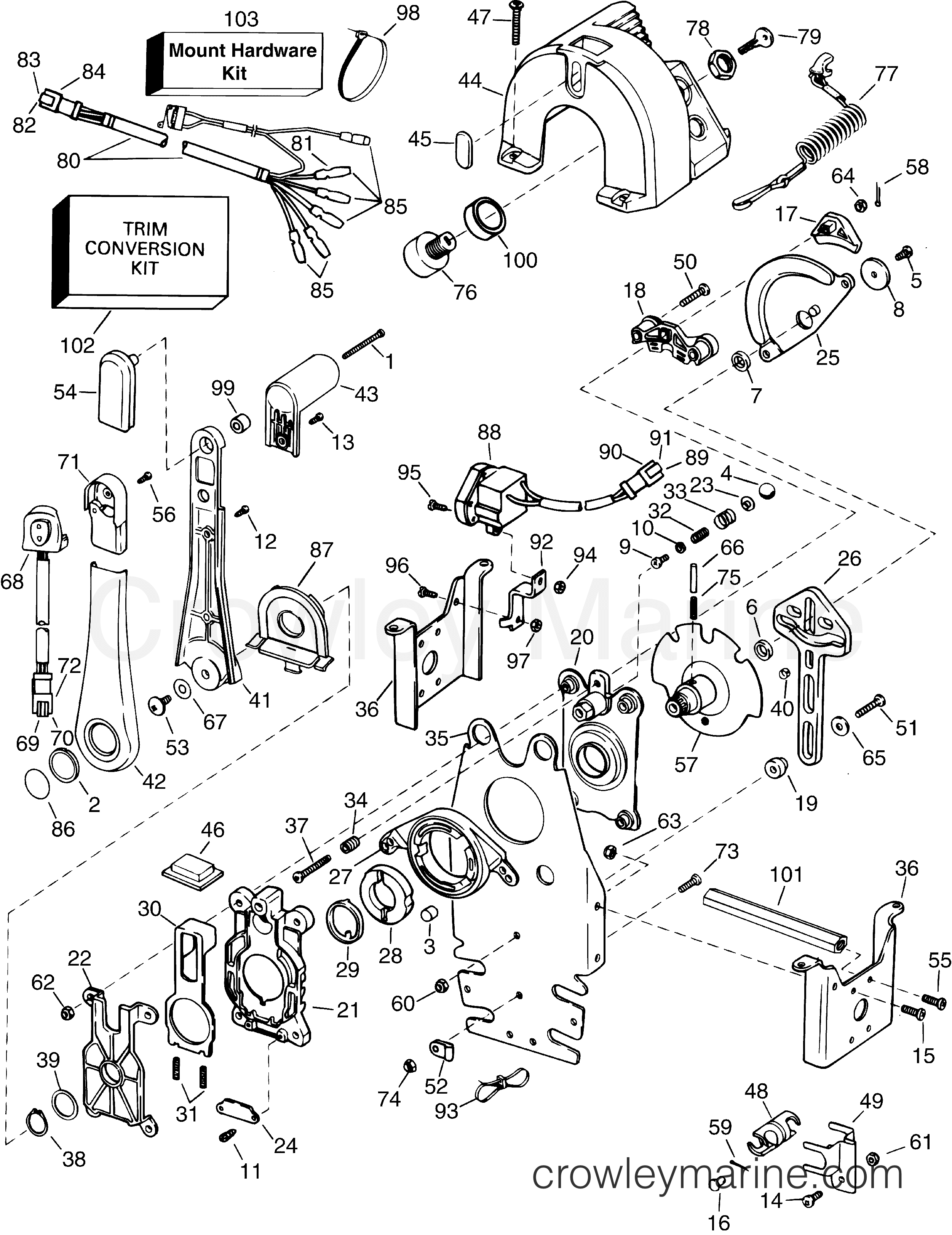 REMOTE CONTROL - SINGLE LEVER BINNACLE WITH KEY SWITCH - 2005-2010 ...