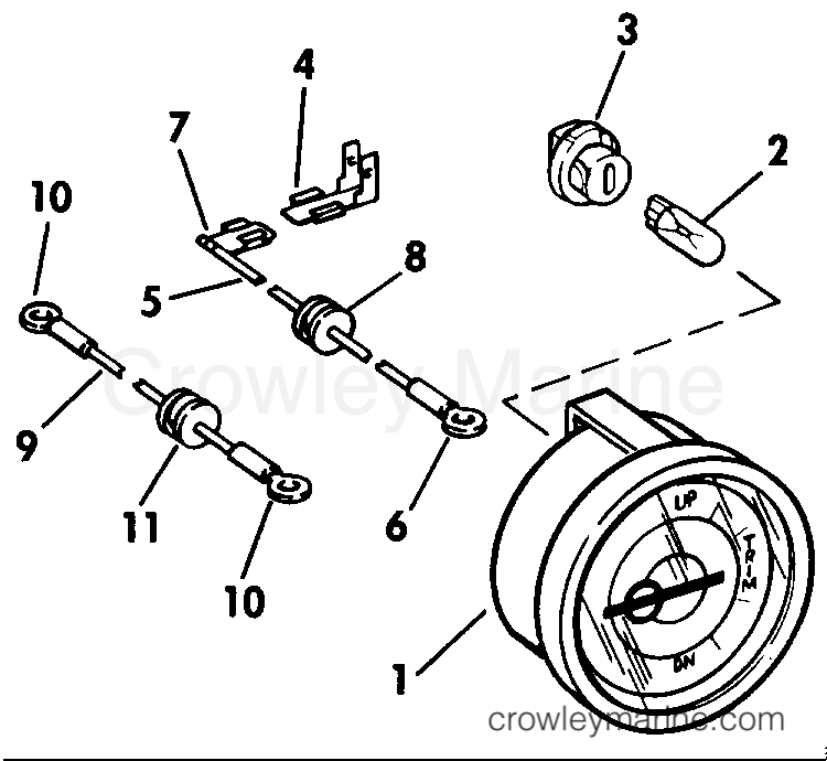 TRIM POSITION INDICATOR GAUGE KIT - 1985 Rigging Accessories ...