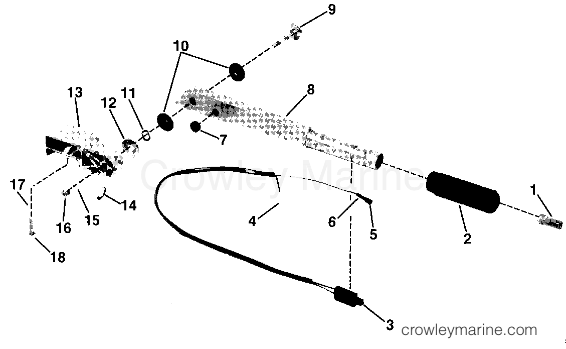 TILLER ARM - 1987 Outboard 4 E4RCUD | Crowley Marine