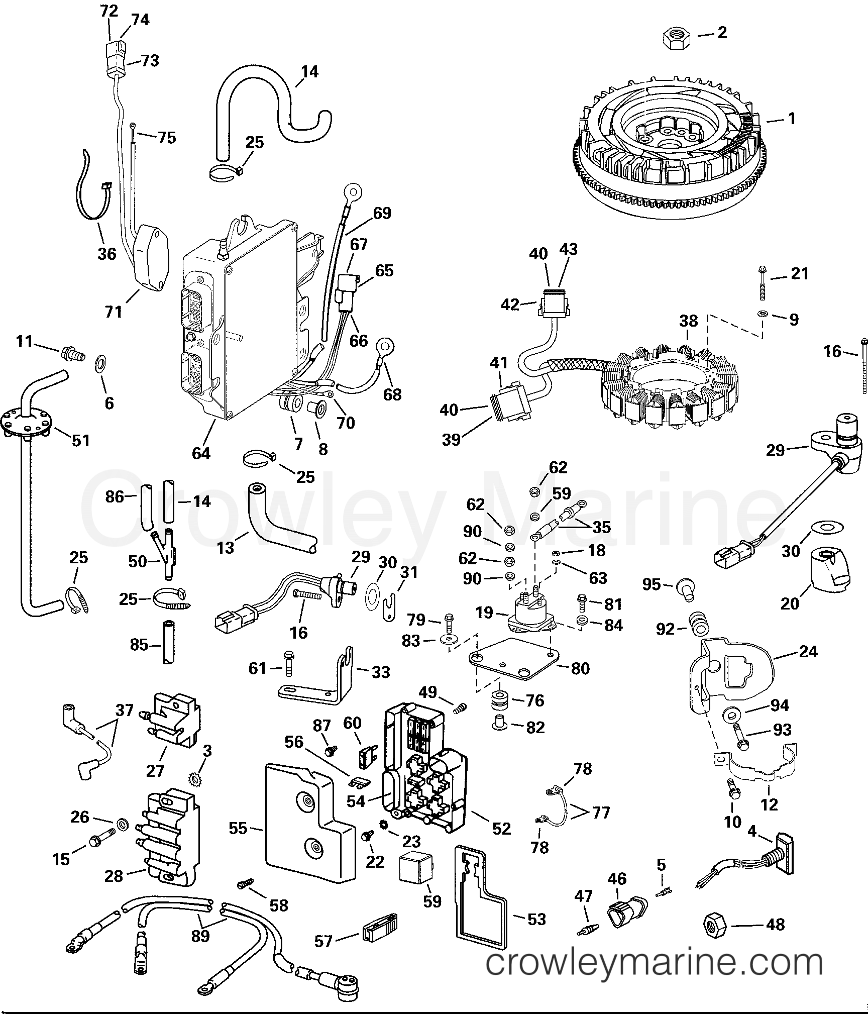 ELECTRICAL SYSTEM - 2000 Outboard 200 E200FCSSSC | Crowley Marine