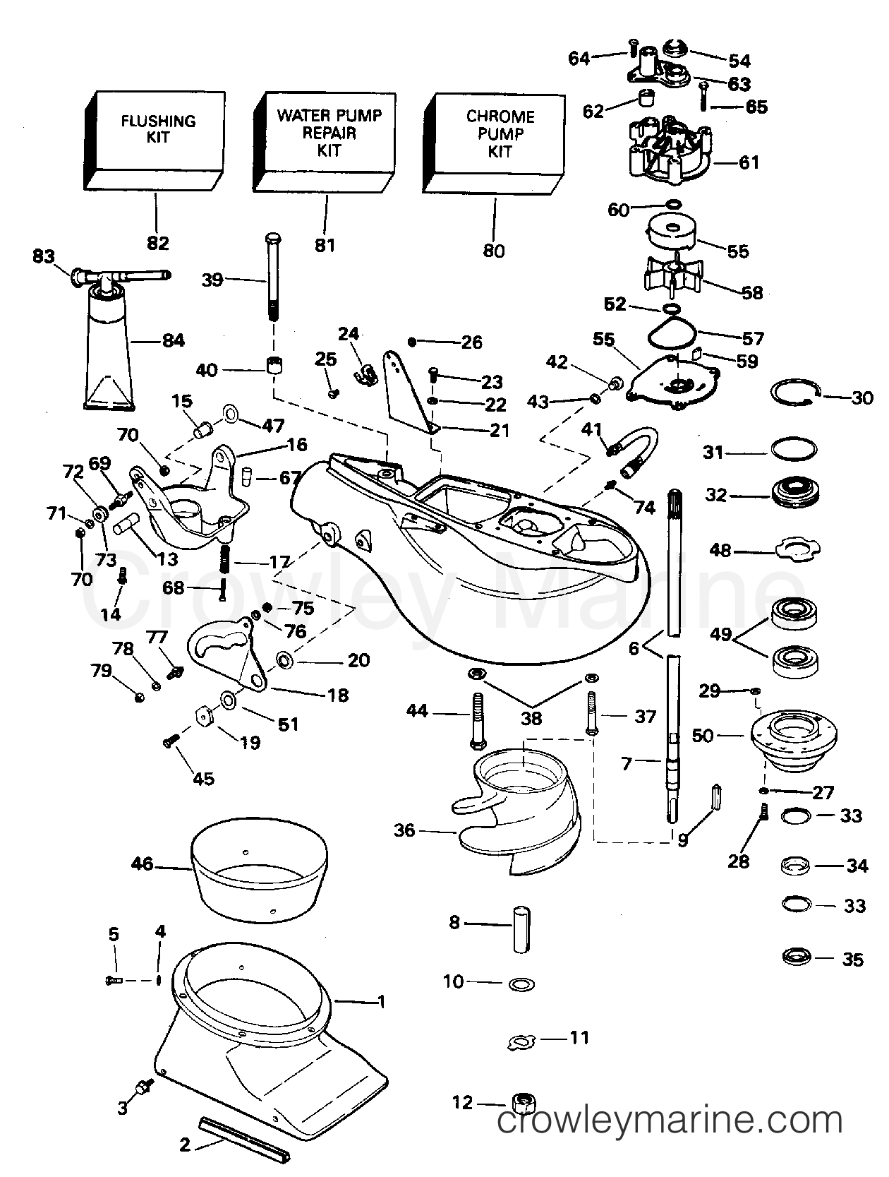 JET DRIVE UNIT - 1996 Outboard 90 BE90TLEDA | Crowley Marine