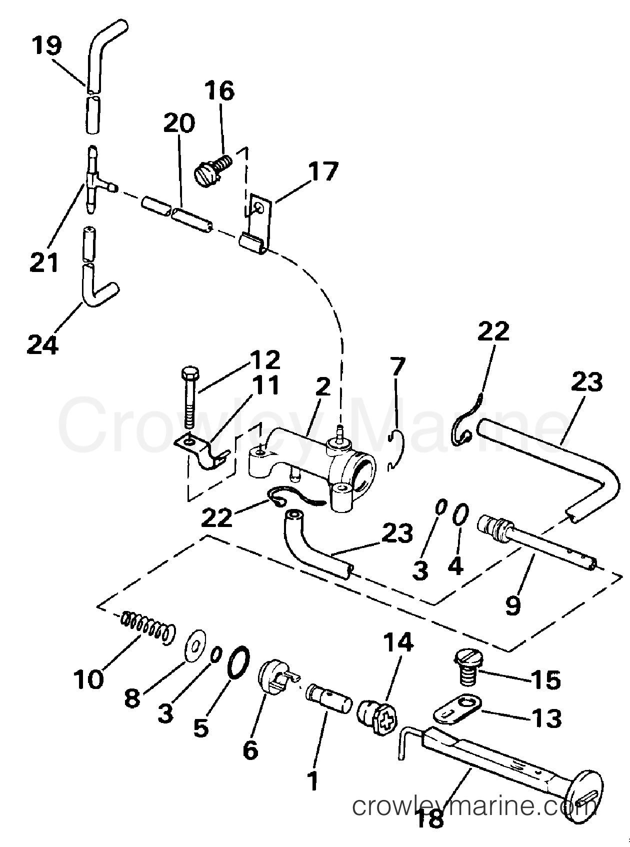 PRIMER SYSTEM - MANUAL START - 1986 Outboard 50 J50BELCDE | Crowley Marine