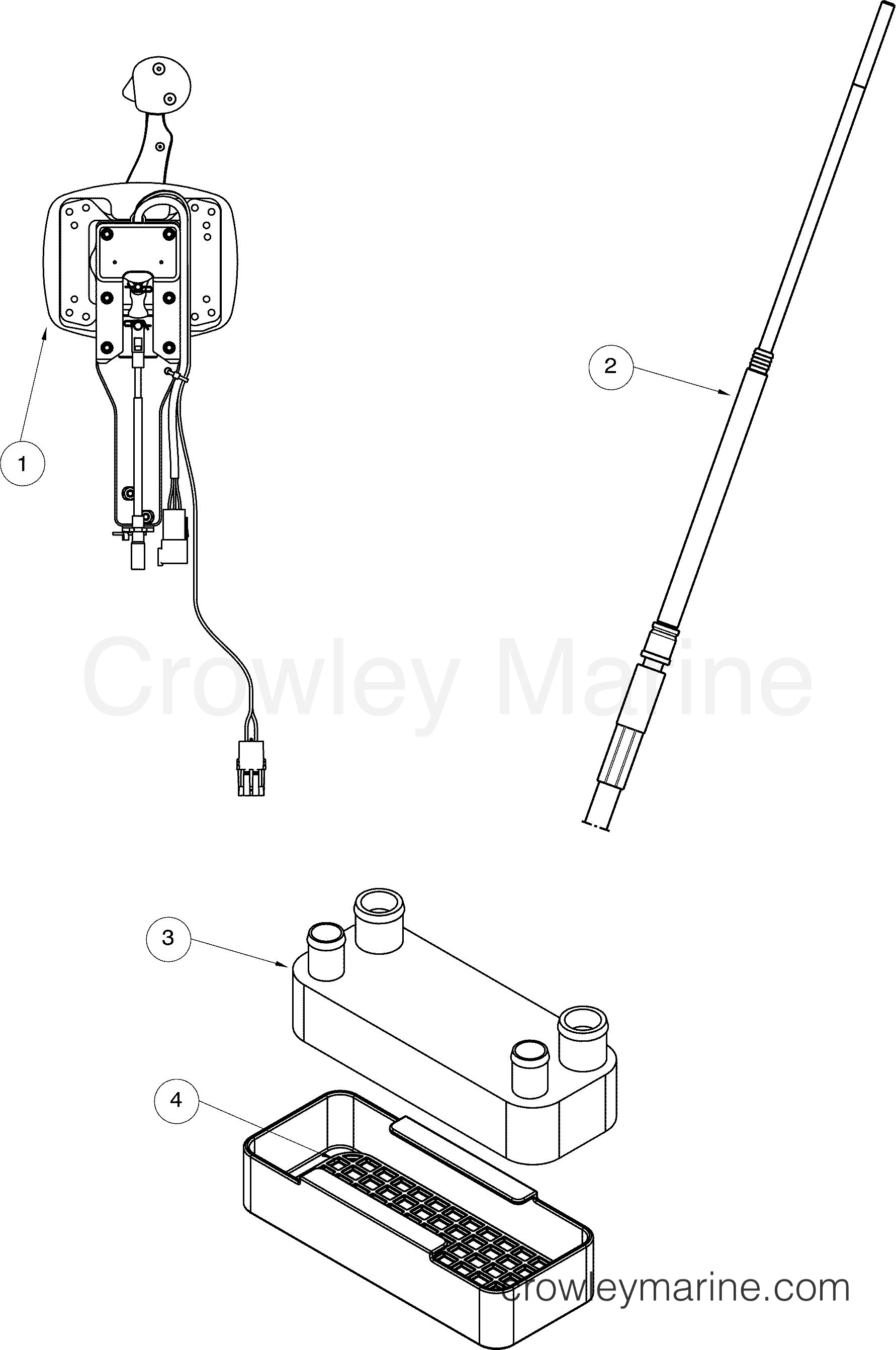 THROTTLE AND REVERSE CABLE - AB Powertrain 90 440030ABA | Crowley Marine