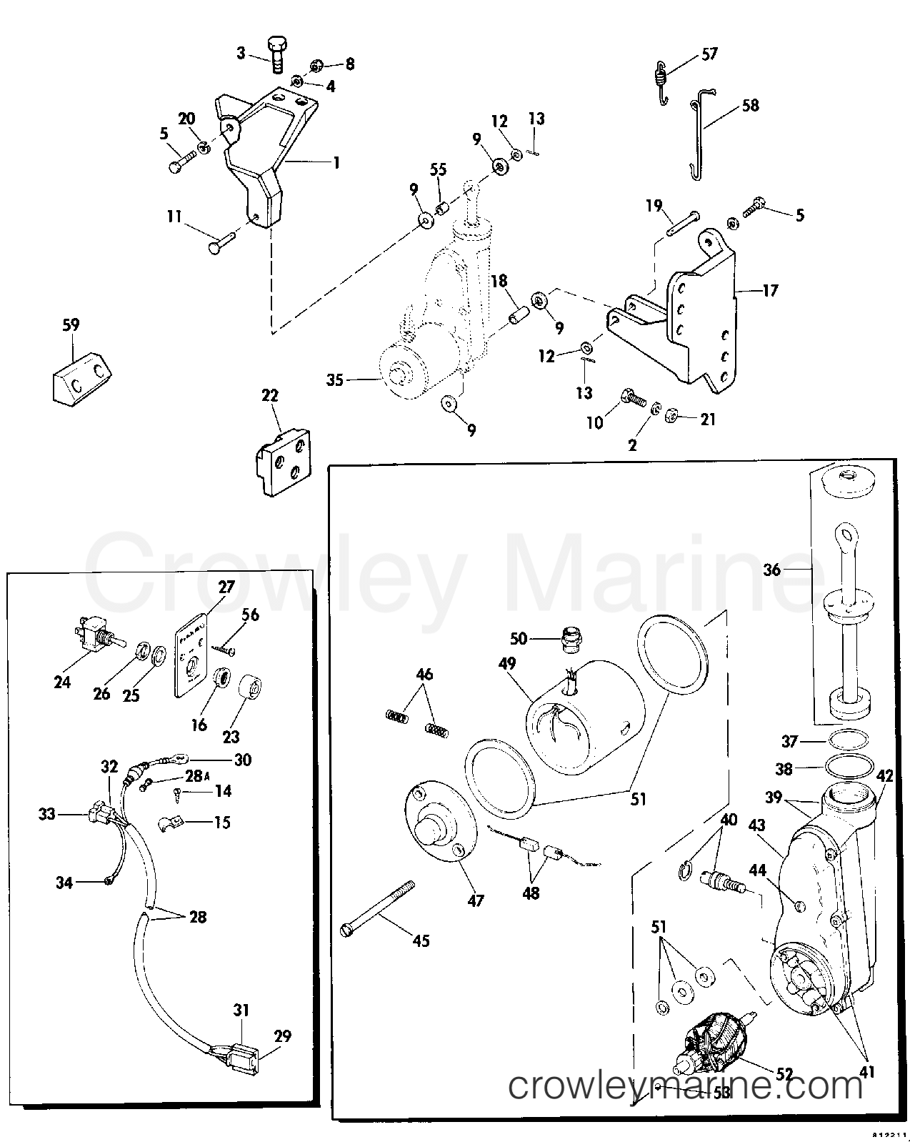 POWER TILT KIT 25 ELECTRIC 35 - 1982 Rigging Accessories Power Trim ...