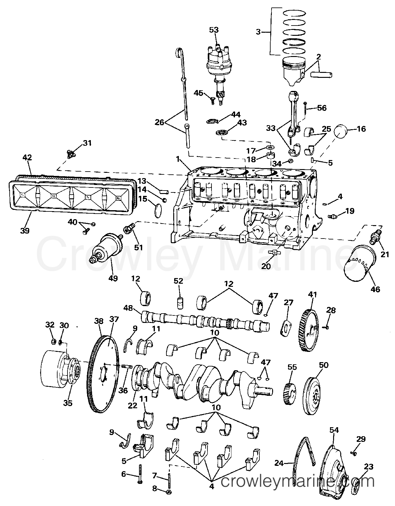 CRANKCASE - 1989 Stern Drive 3 302AMRMED | Crowley Marine