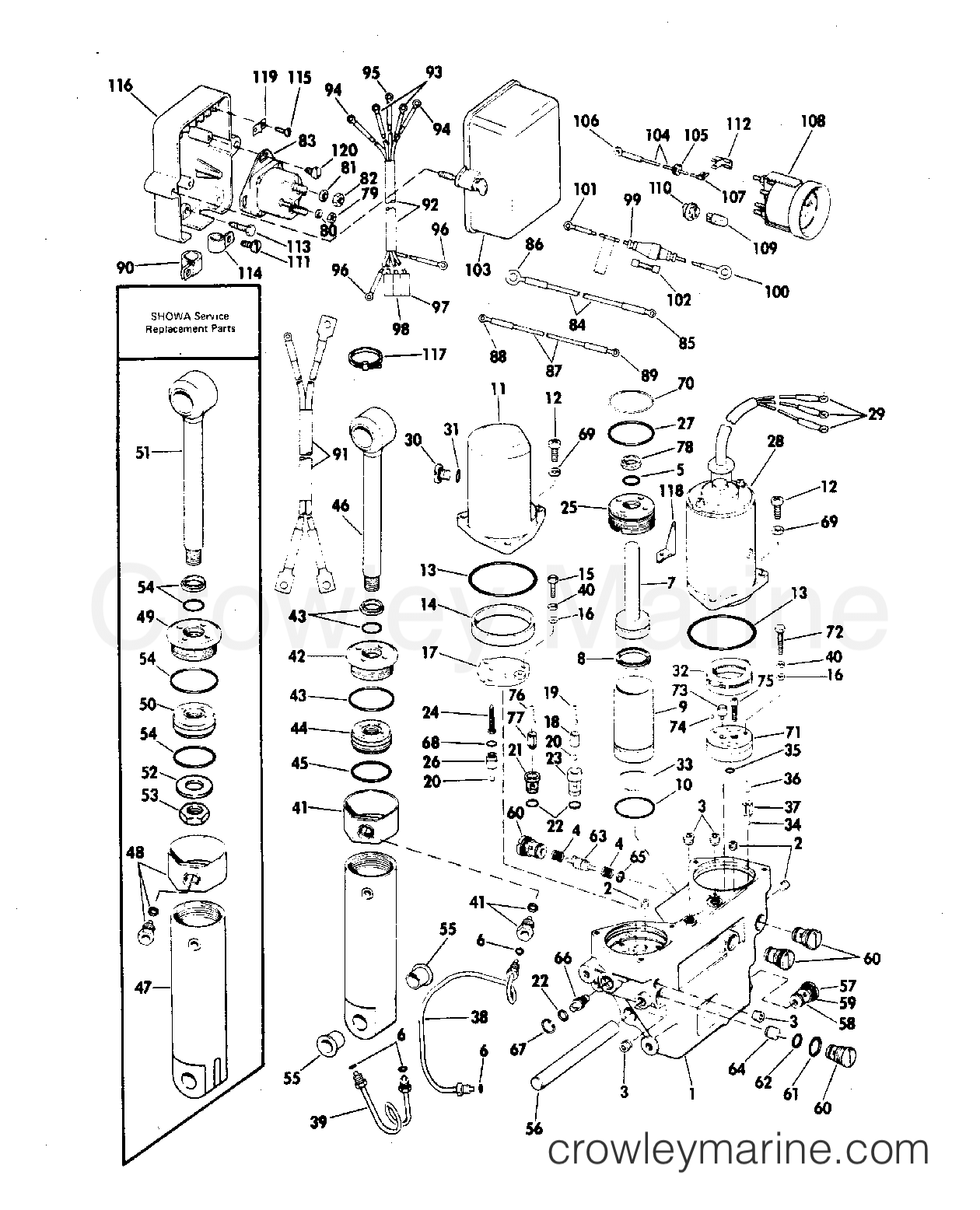 POWER TILT AND TRIM - 1978 Outboard 115 115890C | Crowley Marine