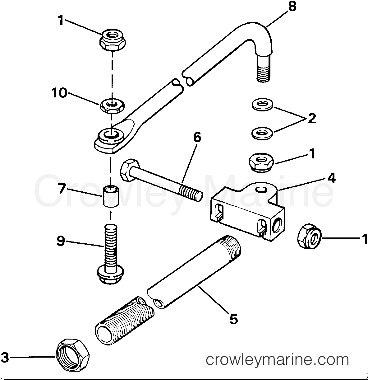 DUAL CABLE STEERING CONNECTOR KIT-PARALLEL ENTRY - 1985 Outboard 150 ...