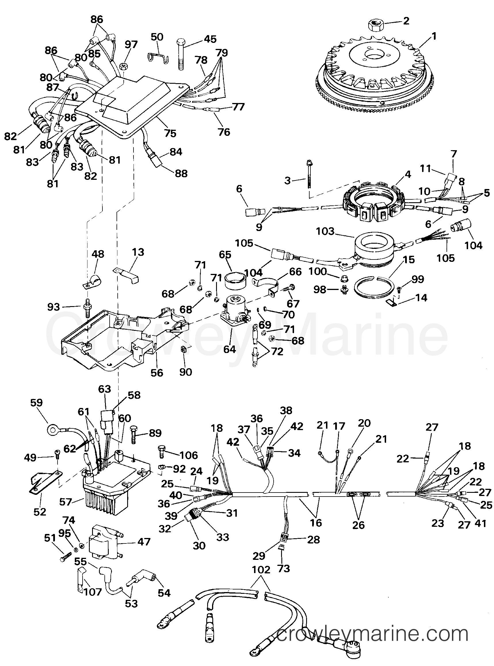 IGNITION SYSTEM - 2000 Outboard 200 BJ200CXSSE | Crowley Marine