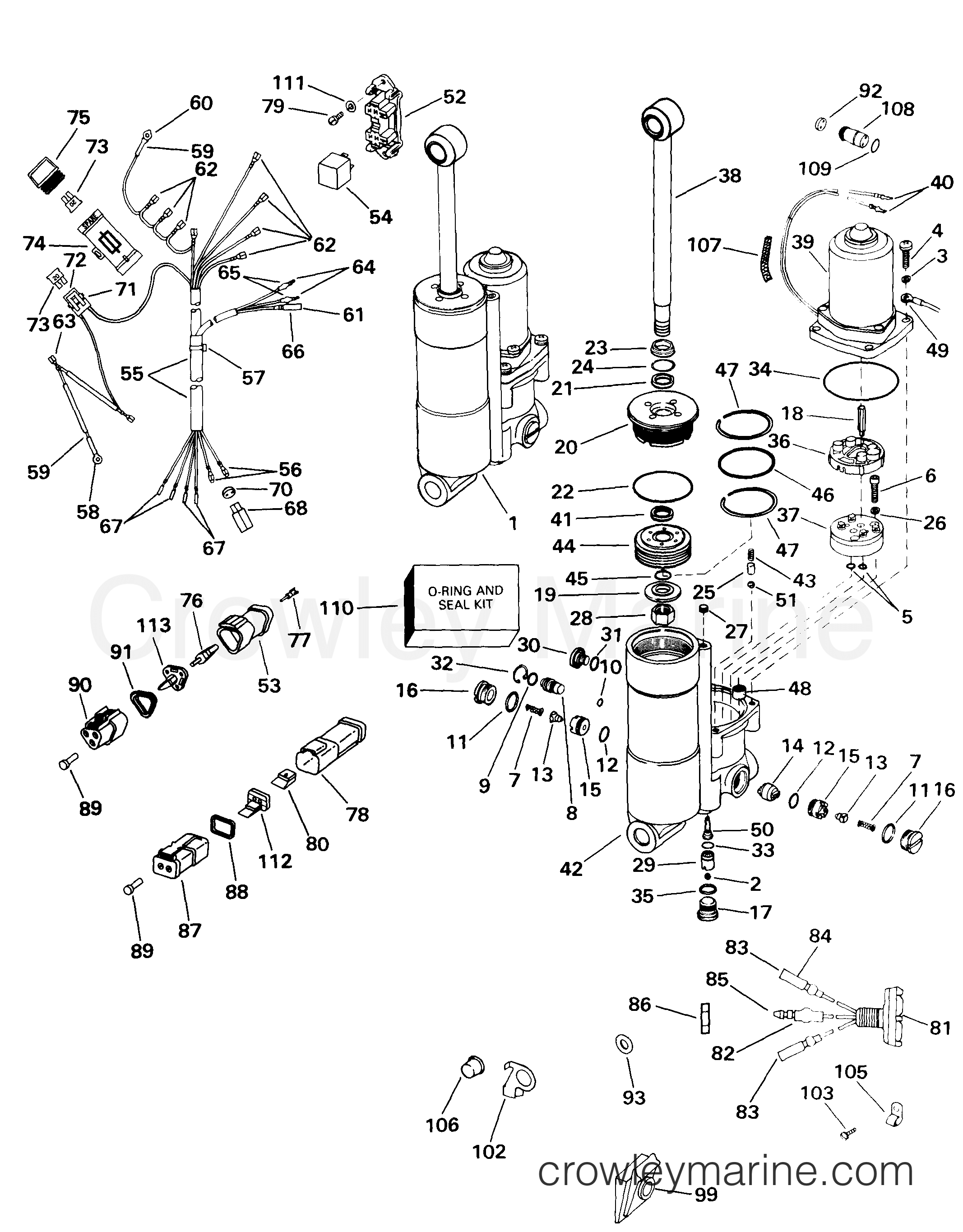 POWER TRIM/TILT KIT -- 40 & 50 MODELS - 1999 Rigging Accessories Power ...