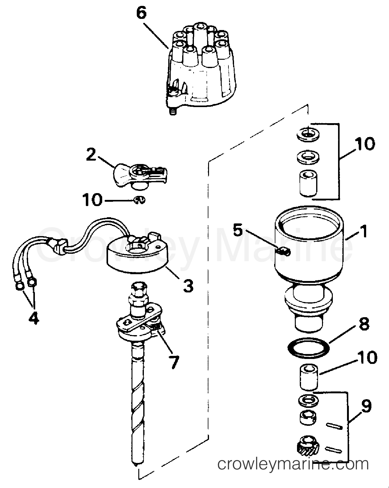 DISTRIBUTOR - 1994 Stern Drive 5 502ACPMDA | Crowley Marine