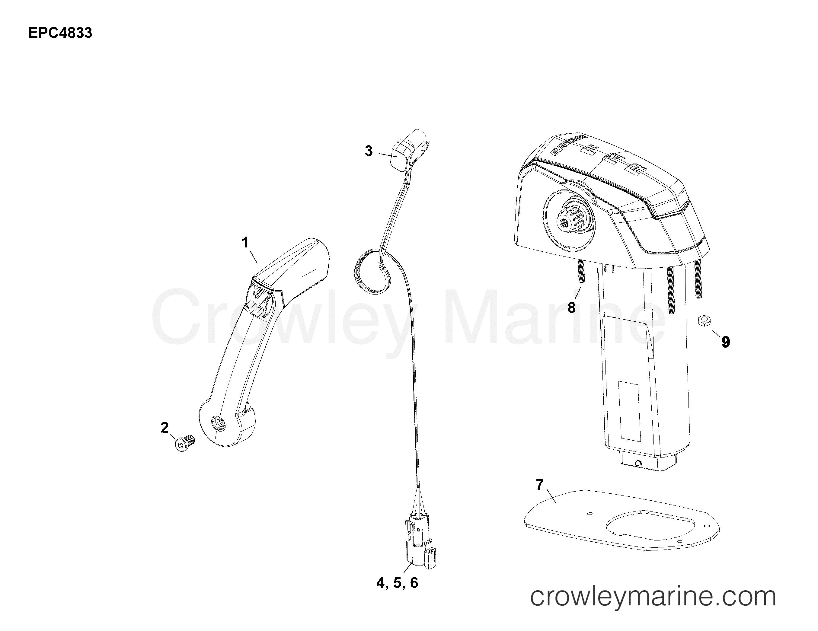 SINGLE LEVER BINNACLE - ICON 2 BASIC - 2013-2015 Rigging E-TEC G2 ...