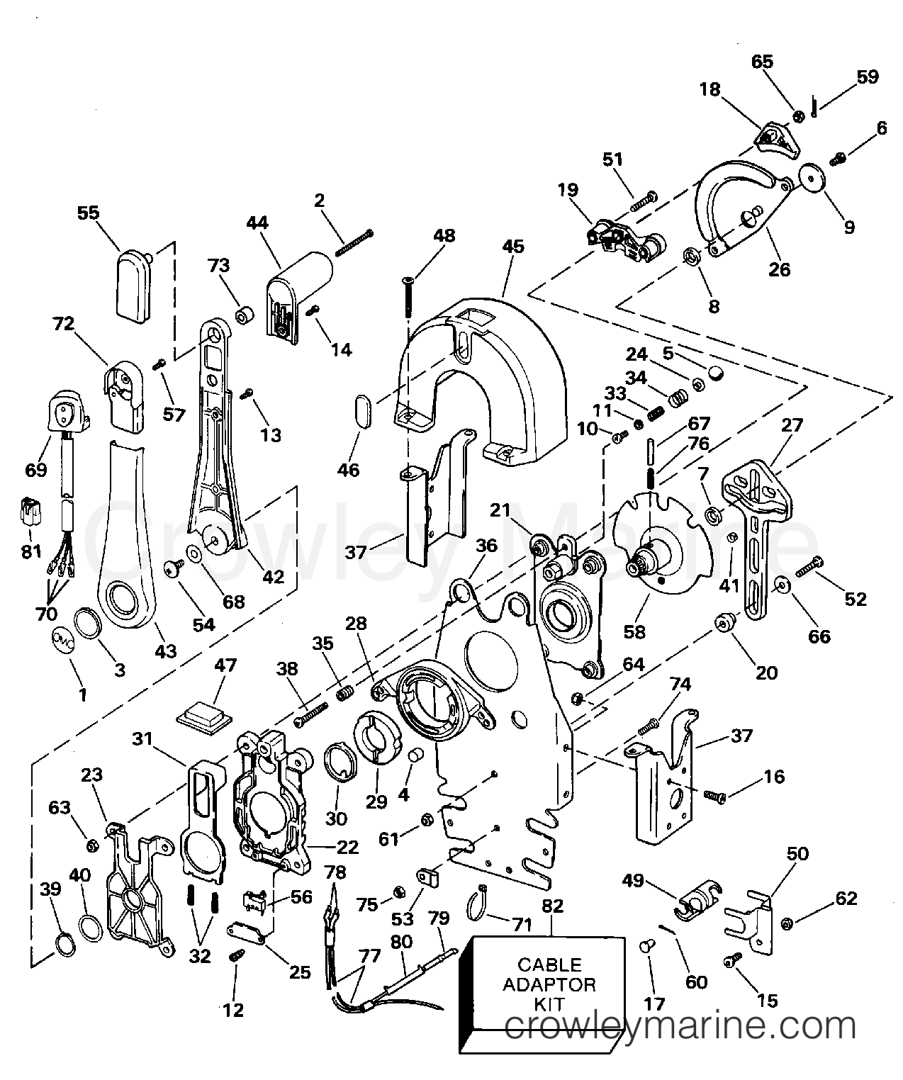 REMOTE CONTROL - BINNACLE - SINGLE LEVER - 1995 Rigging Accessories ...