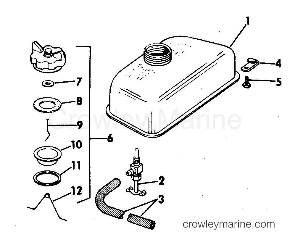FUEL TANK - 1972 Outboard 2 2R72M | Crowley Marine