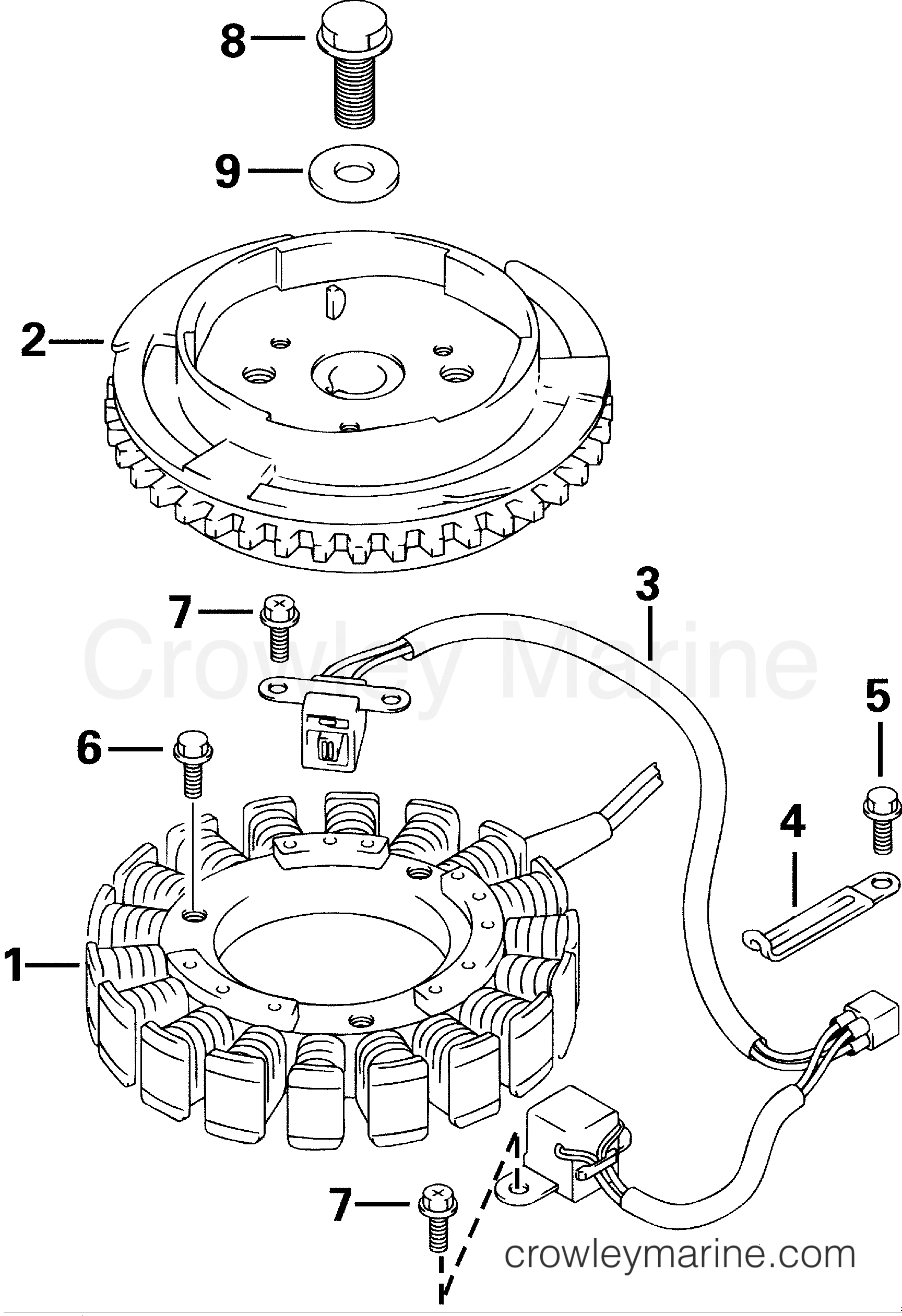 FLYWHEEL - 2000 Outboard 25 E25PL4SSS | Crowley Marine