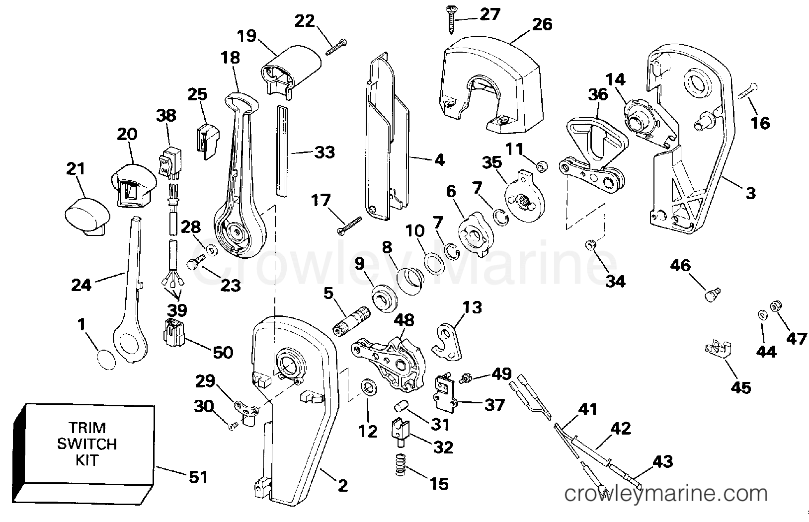 REMOTE CONTROL ASSEMBLY - BINNACLE MOUNT - 1993 Rigging Accessories ...
