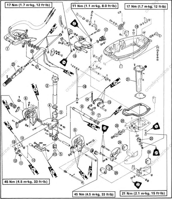 Bracket Unit [Exploded Diagram] [1994] | Crowley Marine