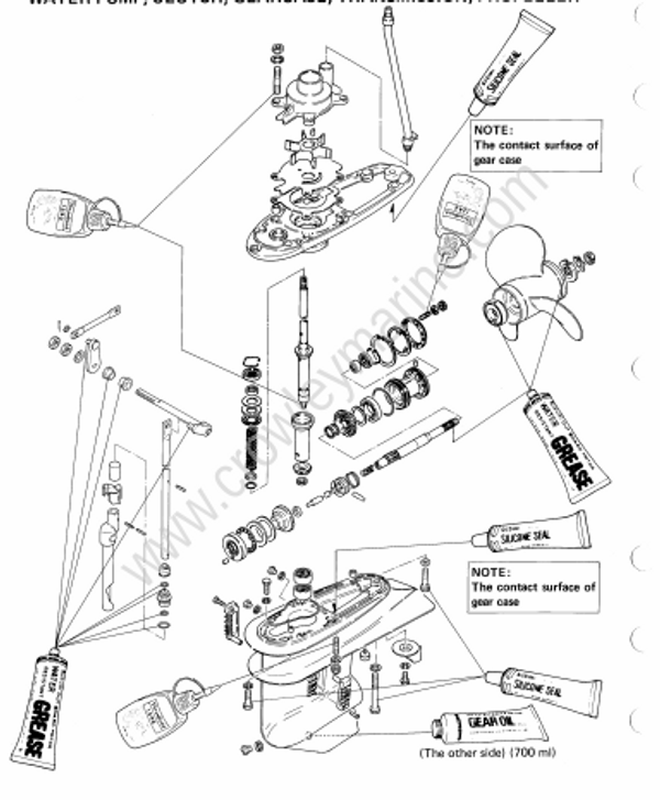 Service Manual DT75, DT85 Water Pump, Clutch, Gear Case, Transmission ...