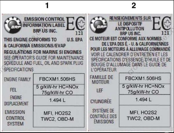 Emissions Control Information Label Replacement Decal Kits [358783 ...