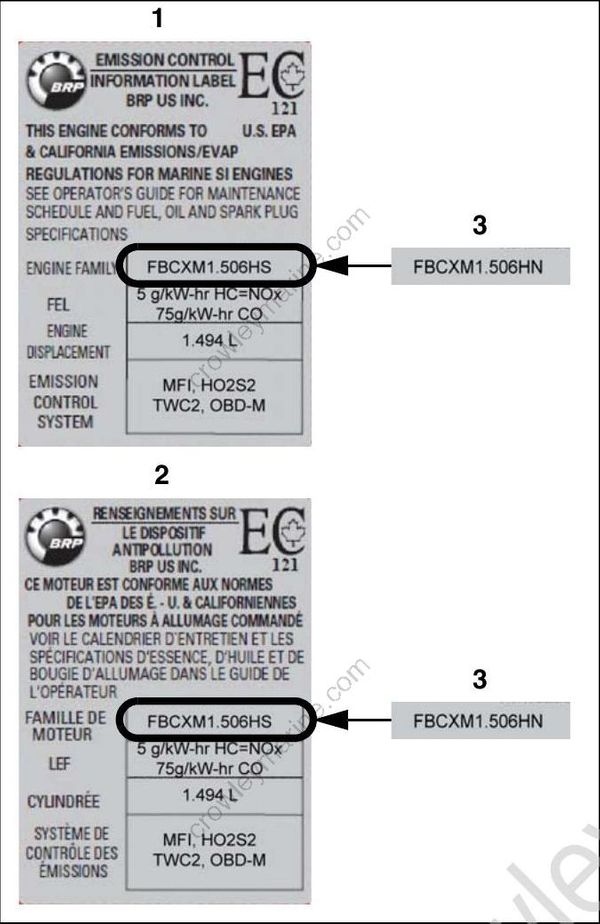 Emissions Control Information Label Replacement Decal Kits [358783 ...