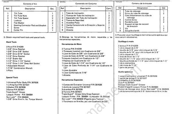 Thru Tilt Tube Steering Kit [124605] | Crowley Marine