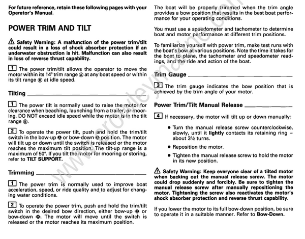 Power Trim/Tilt Kit, 1989 & Newer 40, 48, 50 With Touch-Trim [127555 ...