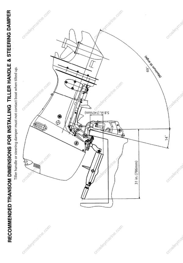 Tiller Handle Kit (90/115 4 Stroke) [5034254] | Crowley Marine
