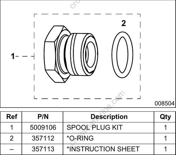 Spool Plug Replacement Kit [357113] | Crowley Marine