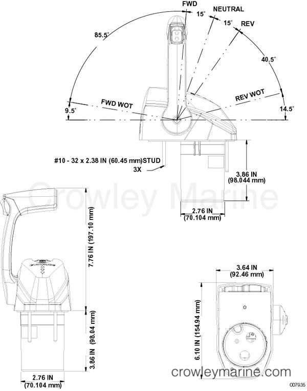 EVINRUDE® ICON™ BINNACLE MOUNT REMOTE CONTROL KITS | Crowley Marine