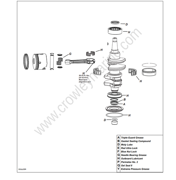 Service Manual 40-90 HP Powerhead [Service Chart] | Crowley Marine