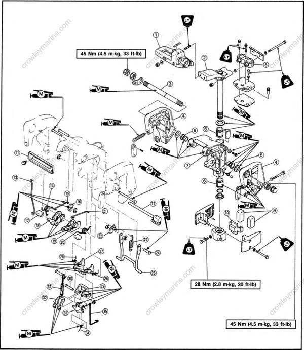 Bracket Unit [Exploded Diagram] [1989] | Crowley Marine