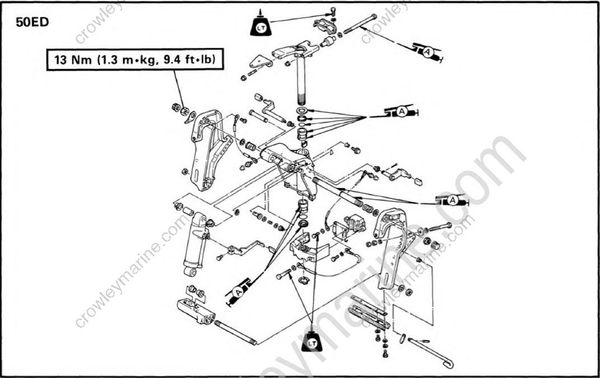 Bracket Unit [Exploded Diagram] [1990] | Crowley Marine