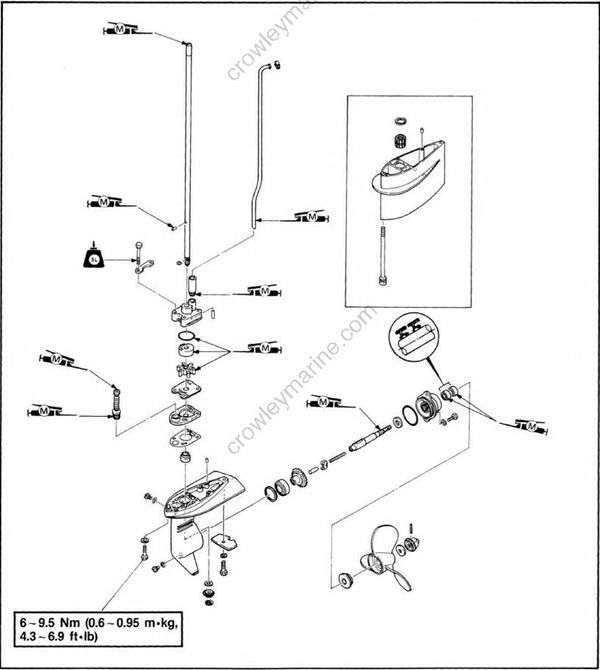 Lower Unit [Exploded Diagram:Preparation For Removal] [1990] | Crowley ...