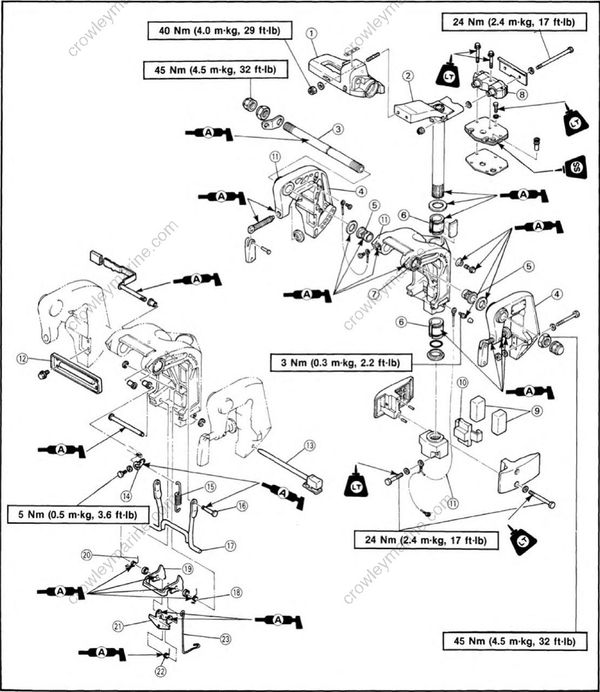 Bracket Unit [Exploded Diagram] [1993] | Crowley Marine