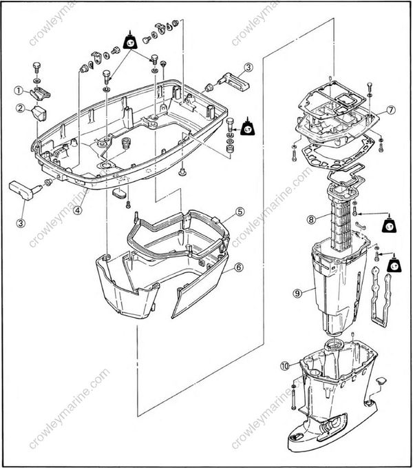Bracket Unit [Exploded Diagram] [1994] | Crowley Marine